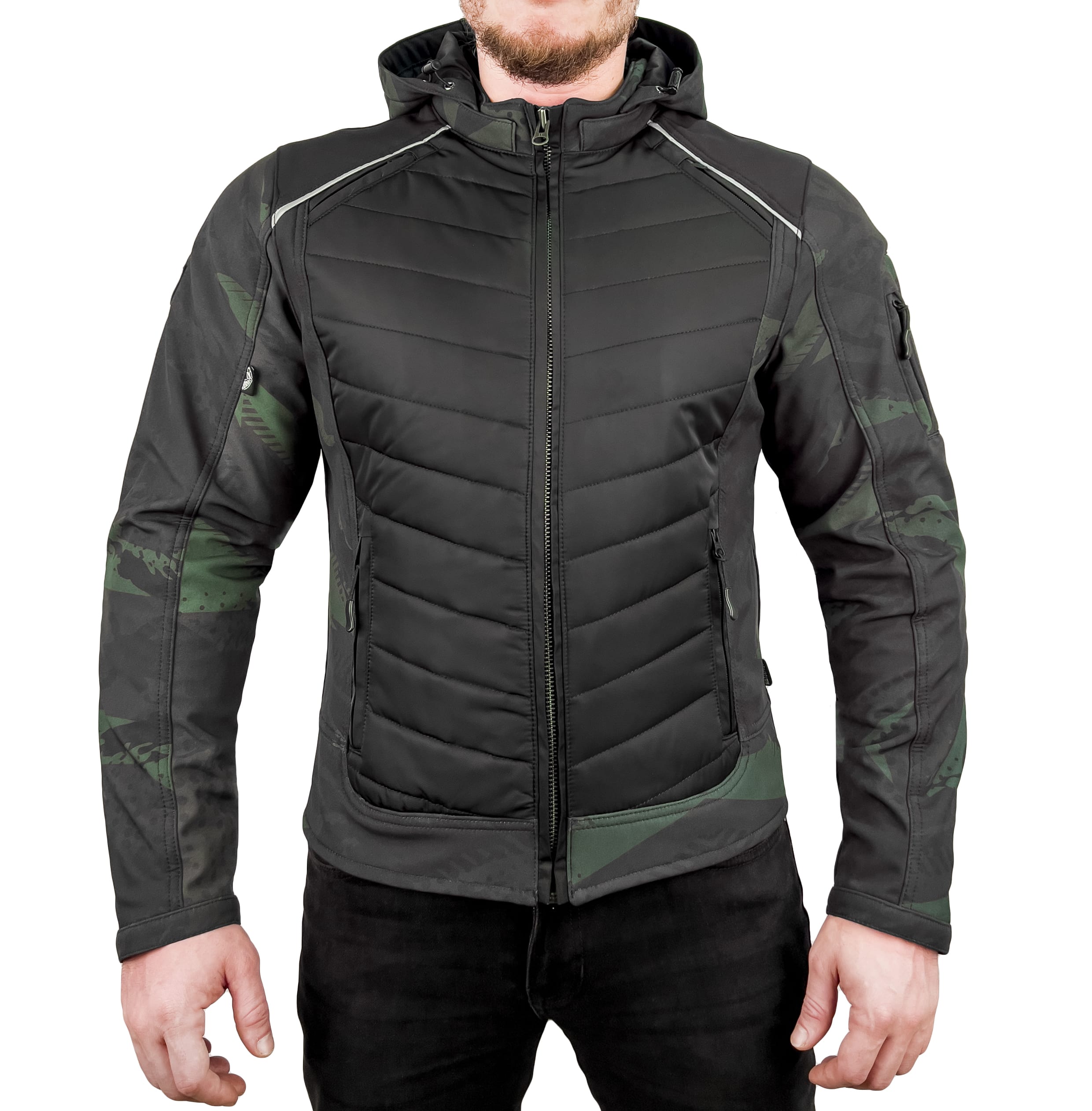 EVEREST Khaki Camo Armoured Motorcycle Jacket