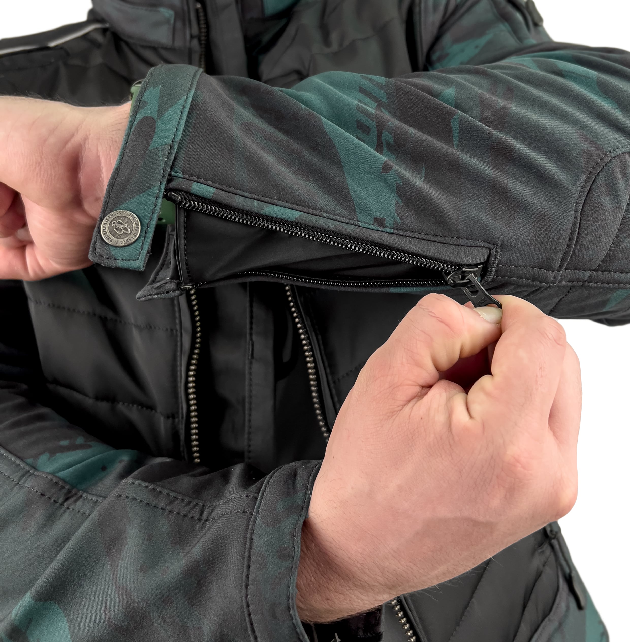 EVEREST Petrol Camo Armoured Motorcycle Jacket